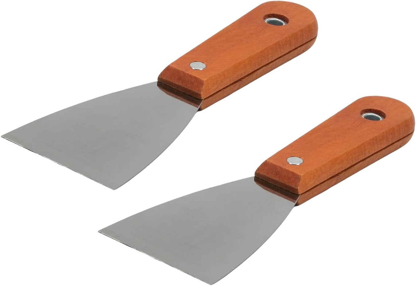 XD-Putty Scraper 1" Cr-V Steel Stiff Putty Knives with Wooden Handle ...