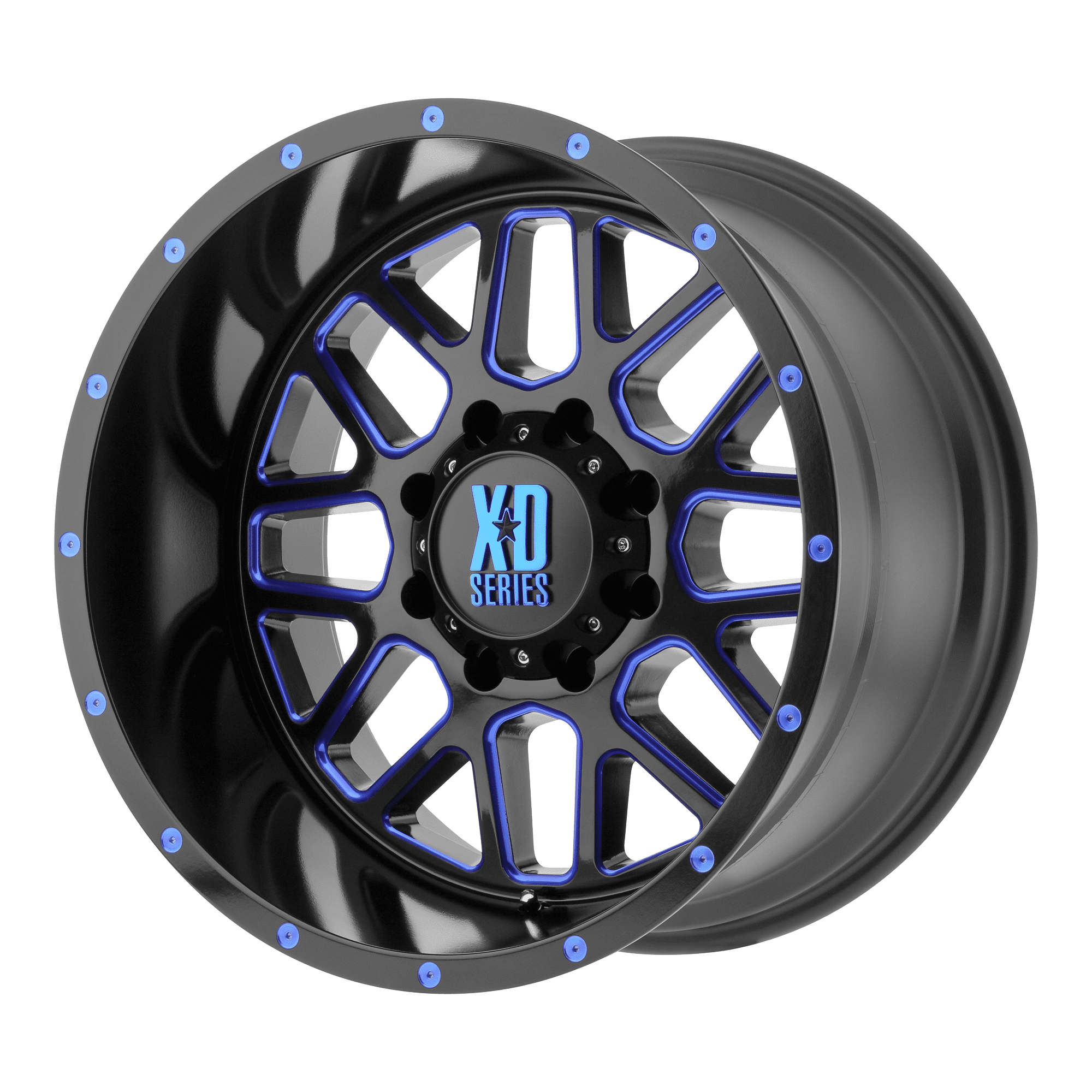 XD Series by KMC Wheels Grenade 18X9 5X127.00 Satin Black MilLED W ...
