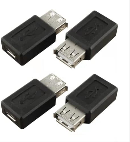 XD-USB A Female to USB Micro Female Adapter 4PCS USB 2.0 A Female to ...