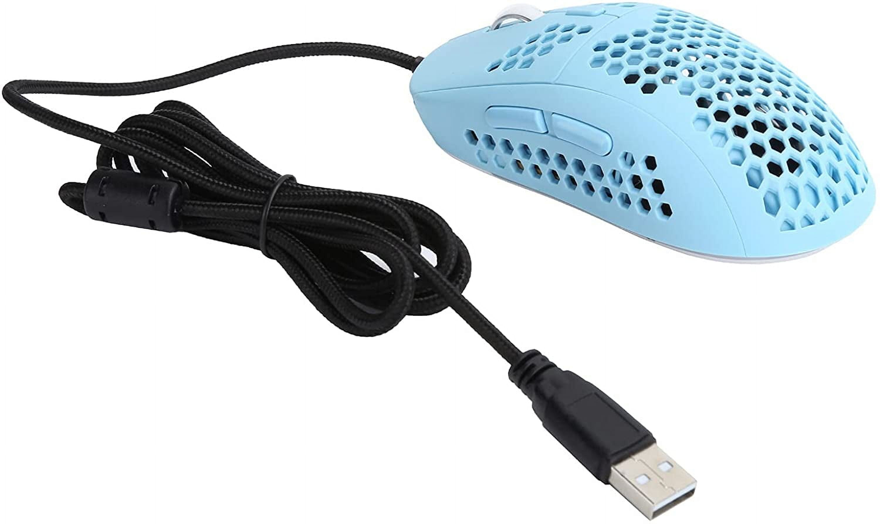 XD-USB Gaming Mouse, Honeycomb Hollow Ultralight Wired Mouse with Backlight, 6400 Adjustable DPI ...