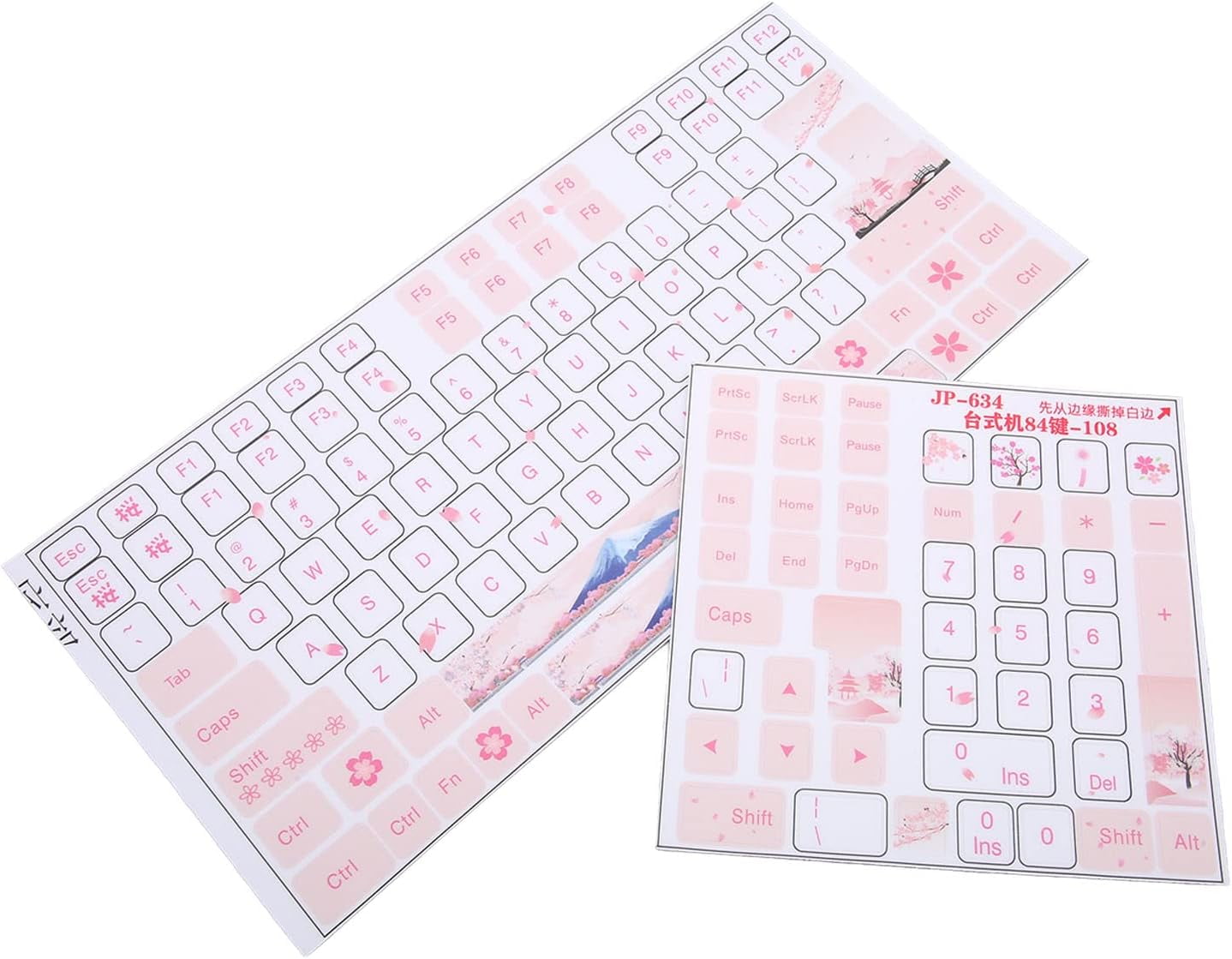 XD-Universal English Keyboard Stickers, PVC Mechanical Keyboard ...