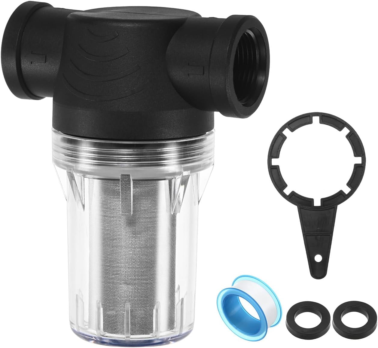 XD-Water Pump Strainer with 40 Mesh Stainless Steel Filter Screen, 3/4 ...