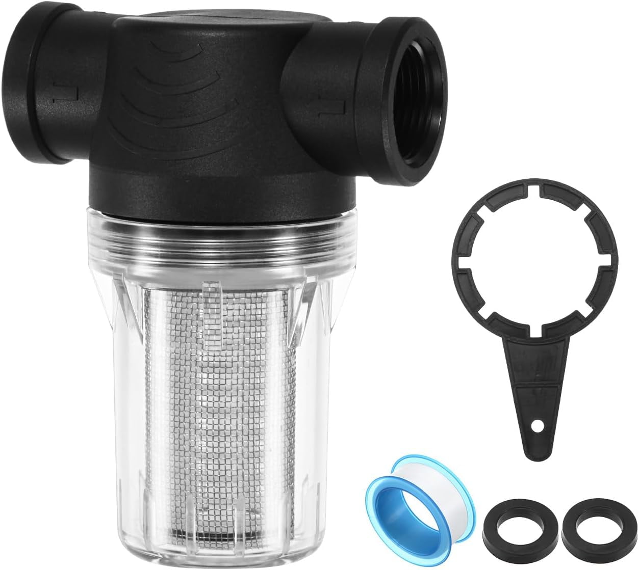 XD-Water Pump Strainer with 40 Mesh Stainless Steel Filter Screen, 3/4 ...