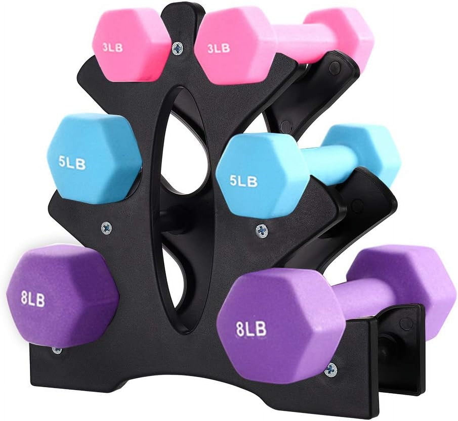 XD2-1 Pack Dumbbell Rack Stand, 3 Tier Dumbbell Bracket Free Hand ...