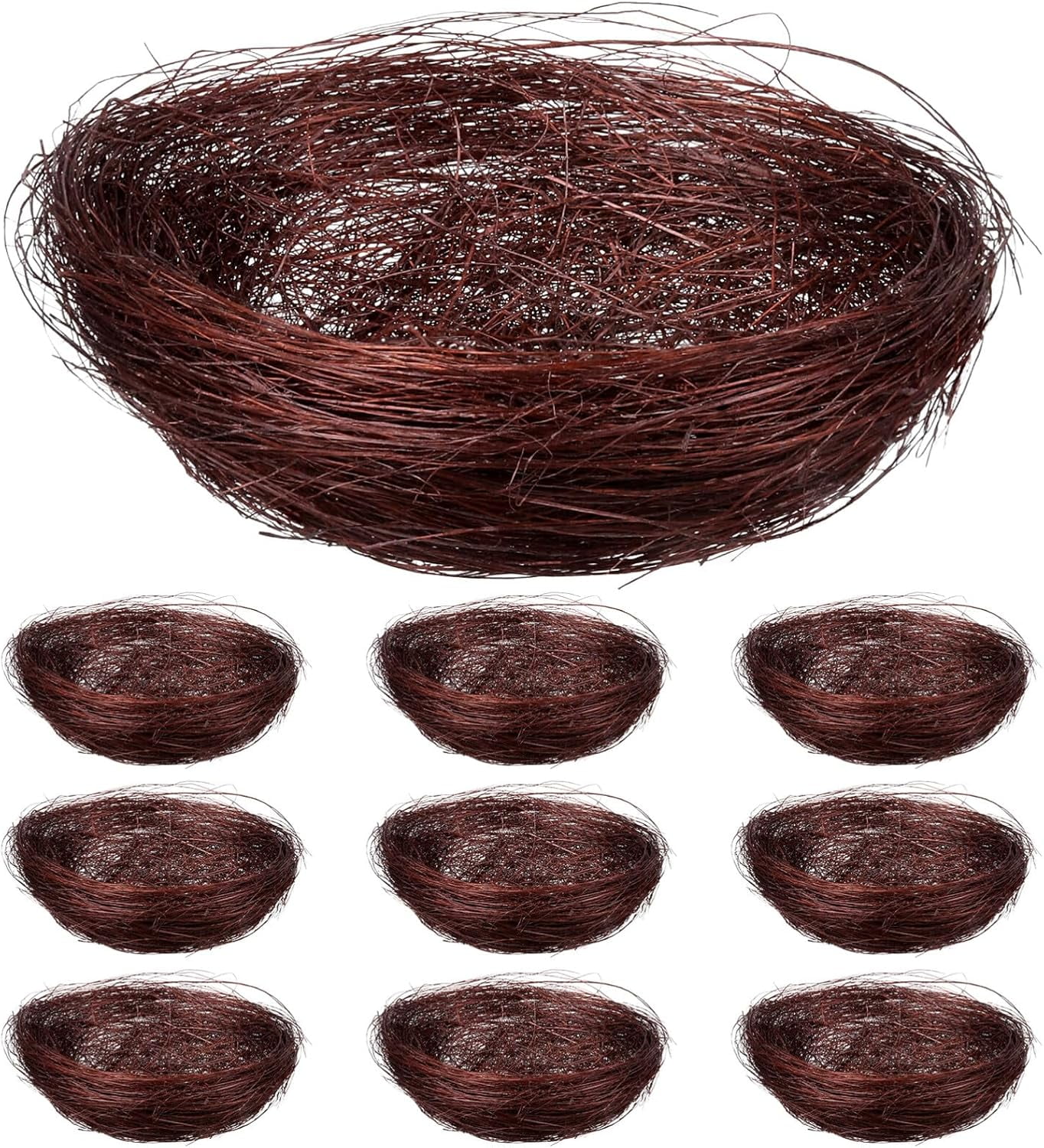 XD2-10Pcs 5. 5 Artificial Bird Nest, Natural Rattan Birds Nest Crafts ...