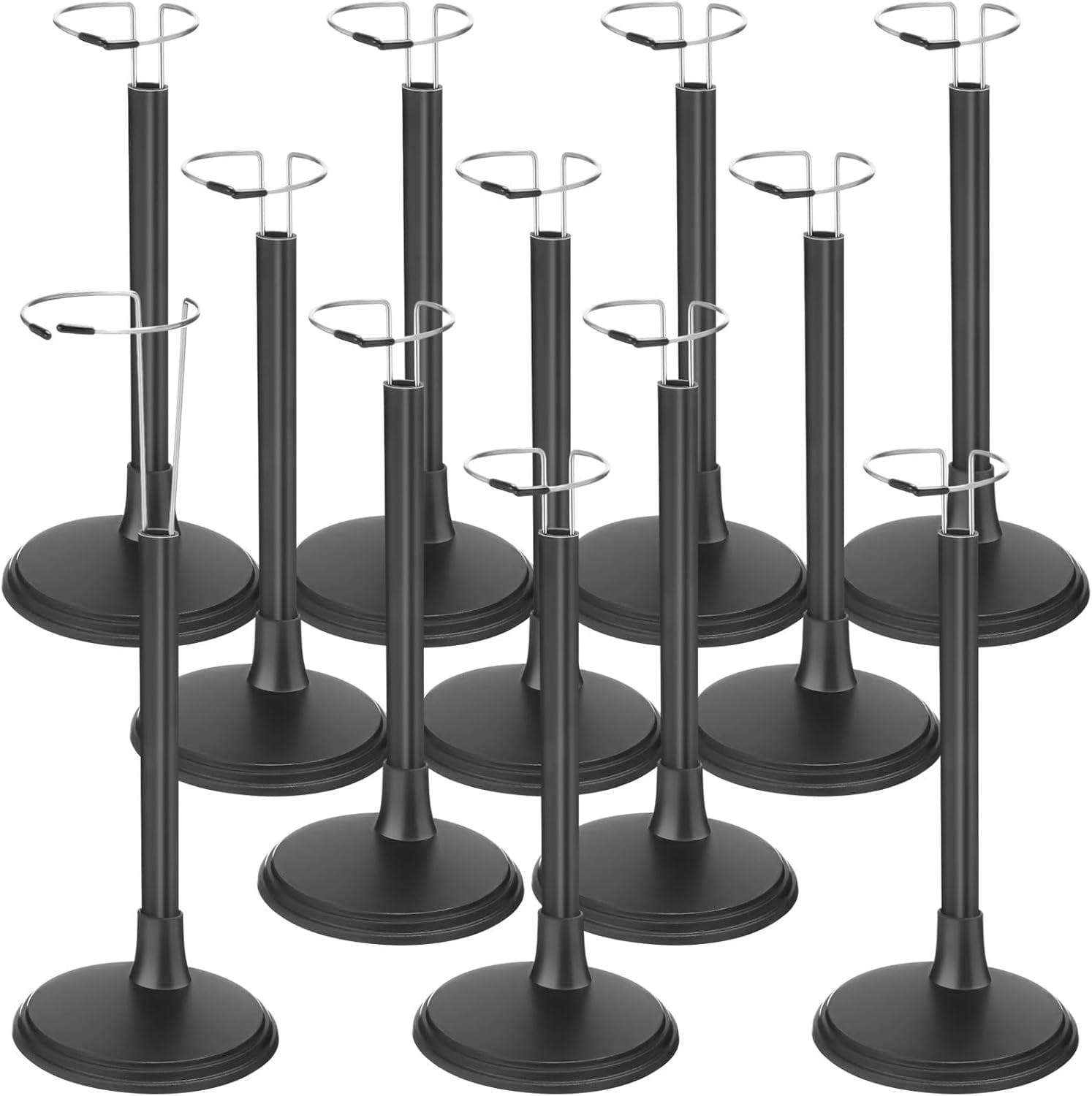 XD2-12 Pcs Doll Stands for 8 to 14 Inches Adjustable Dolls Figure Stand ...