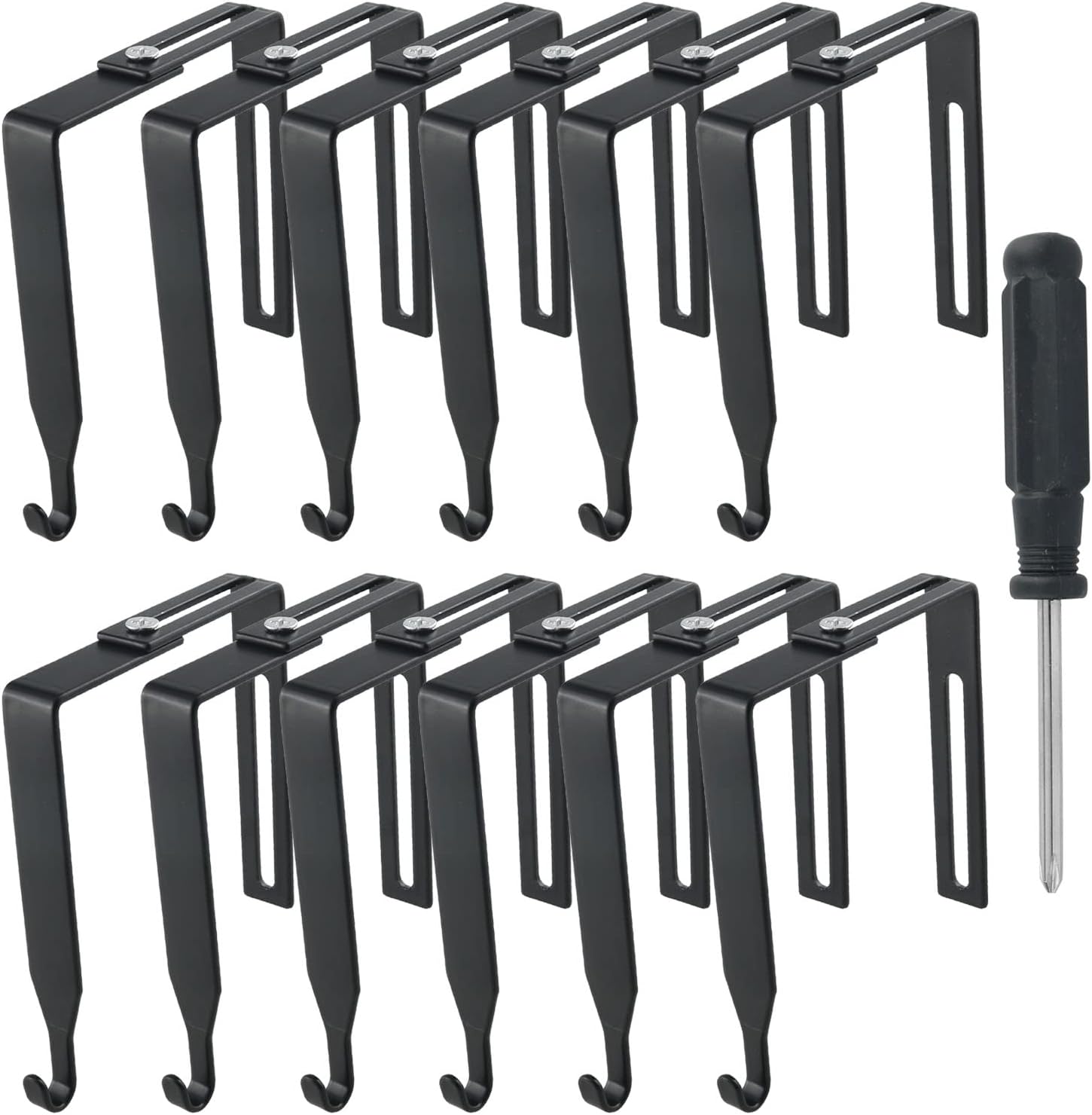 XD2-12PCS Black Universal Partition Hanger Set Metal Black Cubicle ...