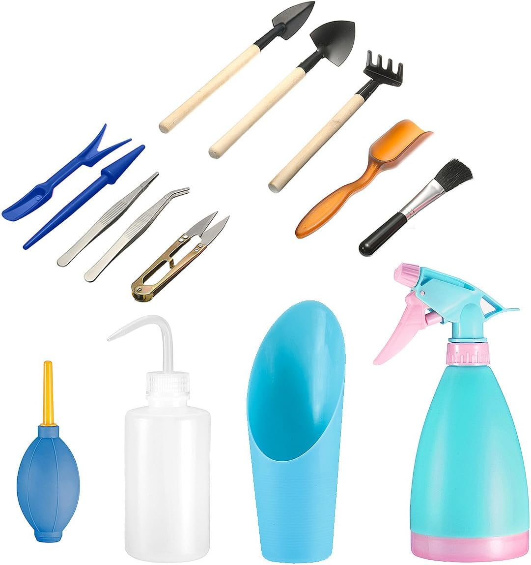 XD2-14 Pieces Succulent Plants Tools, Mini Garden Hand Tools Miniature ...