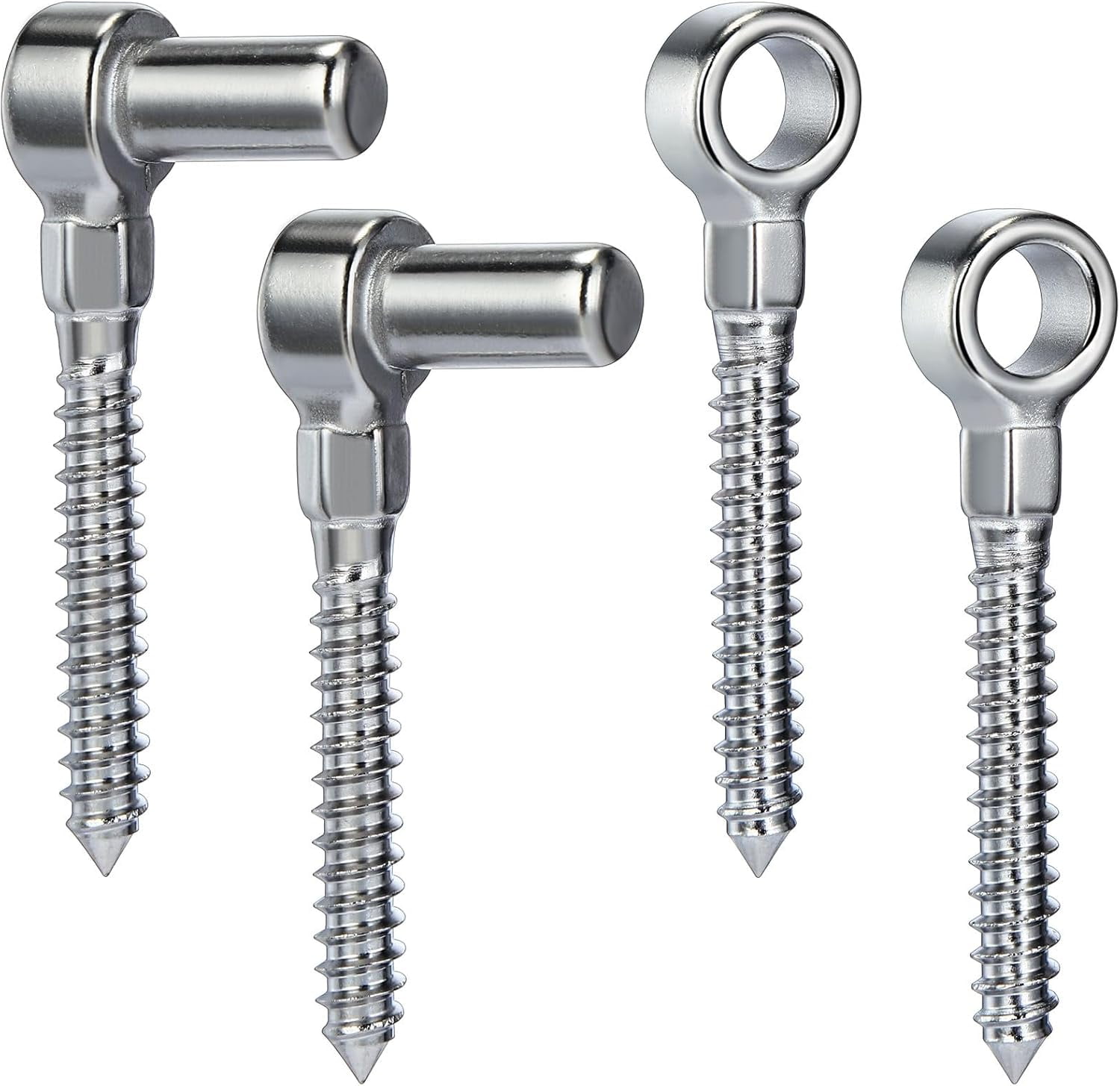 XD2-2 Pair One Piece 304 Stainless Steel Gate Hinges Set, Eye Hinge and ...