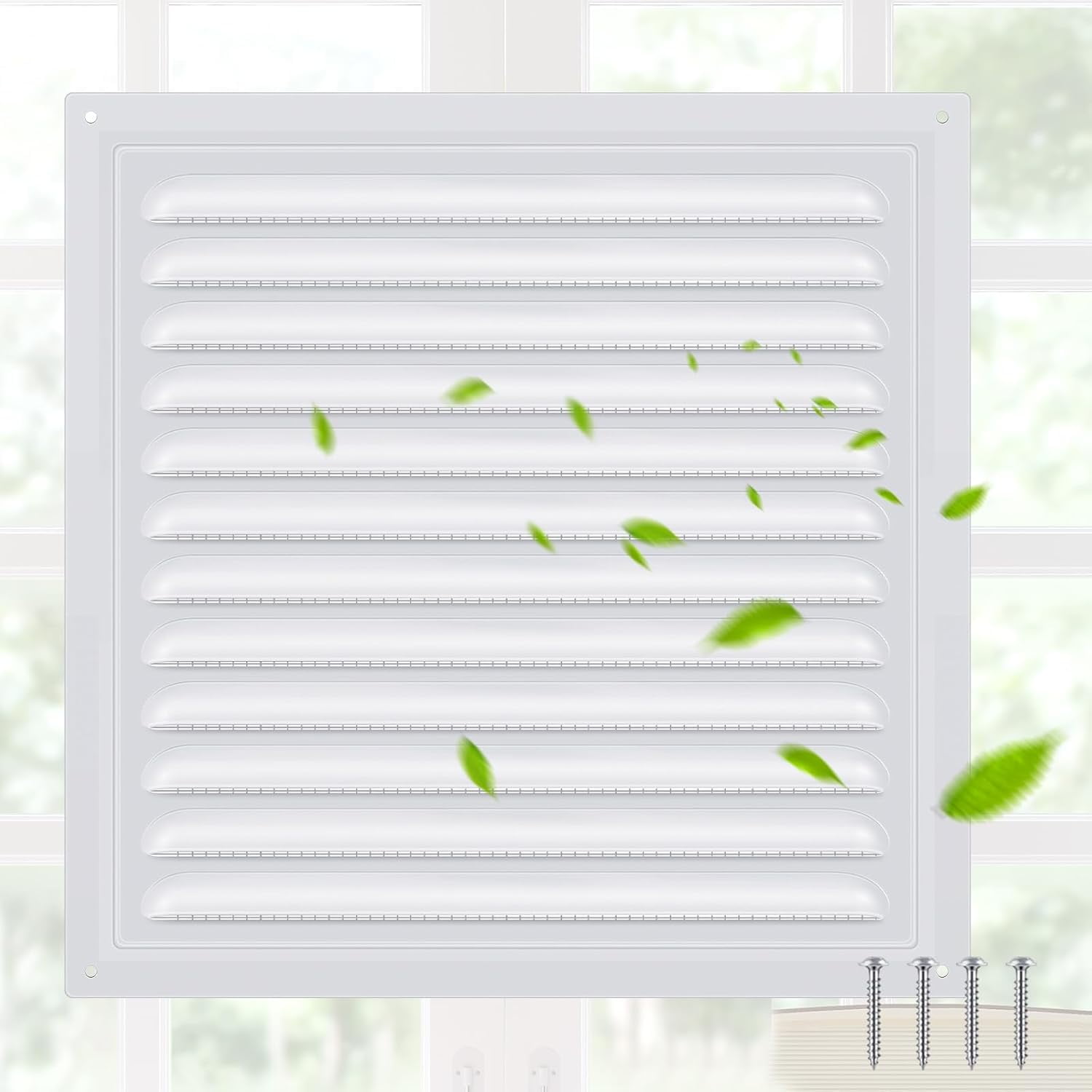 XD2-2 Pcs 10 x 10 Inch Aluminum Attic Vents Metal Gable Wall Shed Vent ...