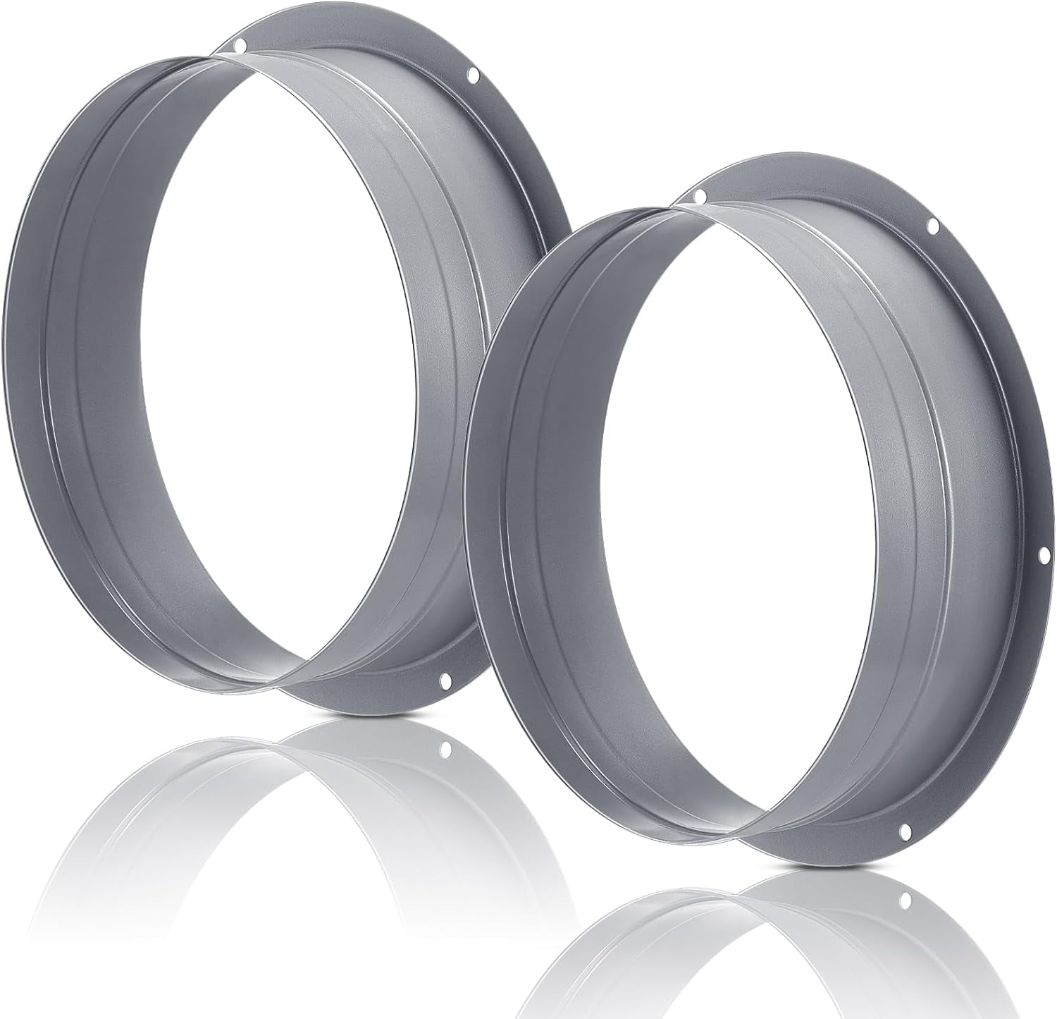 XD2-2 Pcs Duct Connector Flange 8 Inch (7.68 Inch) Metal Straight Pipe ...