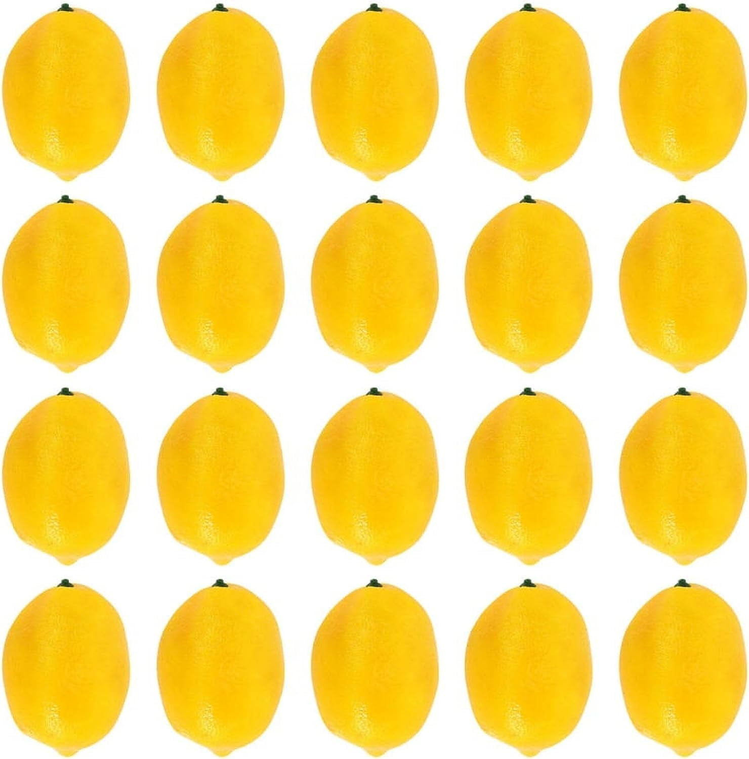 XD2-20Pcs Yellow Lemon Mini Fake Lemon Fruit, Artificial Fruits ...