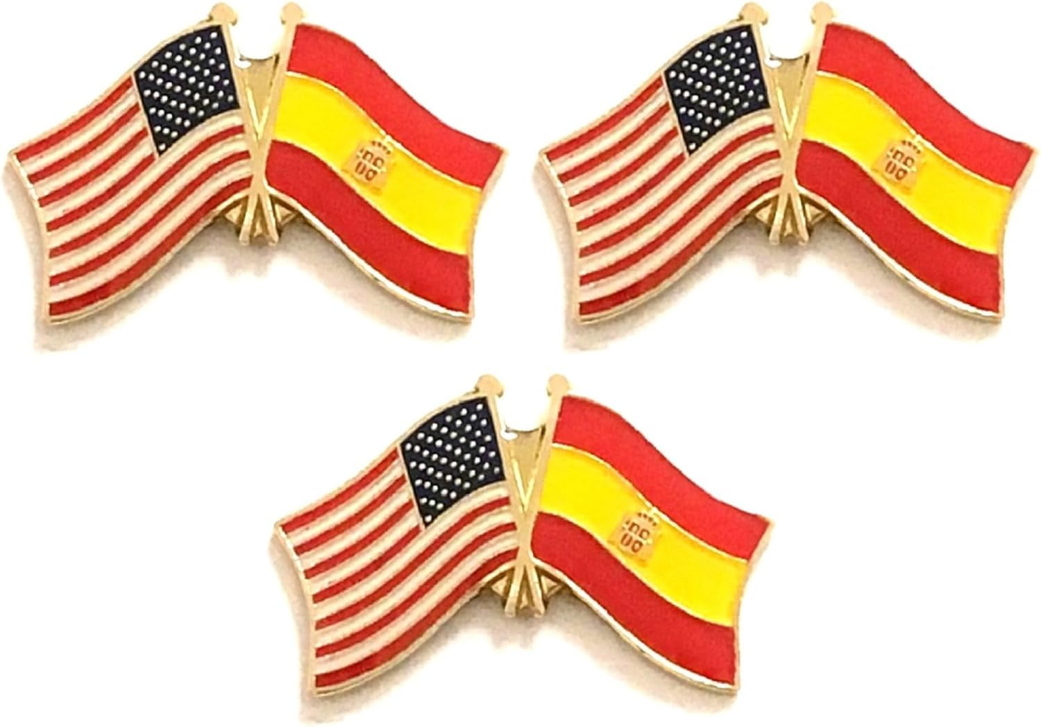 XD2-3 National Country Flag USA Friendship Flag Lapel Pins Pack of 3 ...