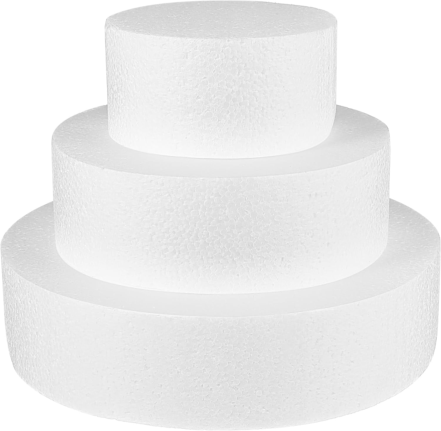 XD2-3 Tiers Round Foam Cake Set Cake Decorating Mould Foam Cake Models ...