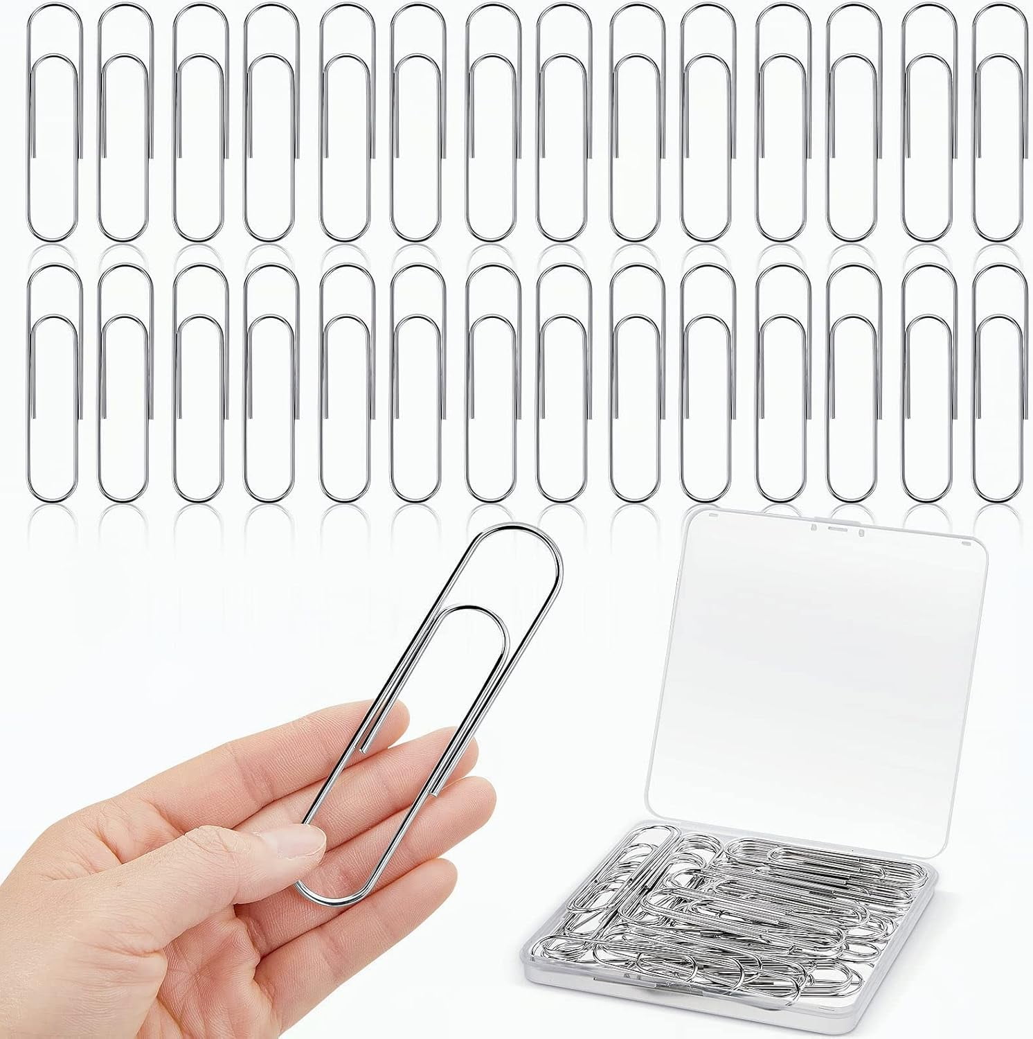 XD2-48 Pcs Extra Large Paper Clips 4 Inches Jumbo Paper Clips 100 mm ...