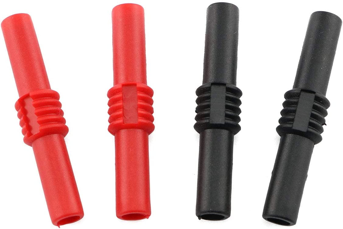 XD2-4PCS 4mm Banana Socket Female to Female Adapter Coupler Connector ...