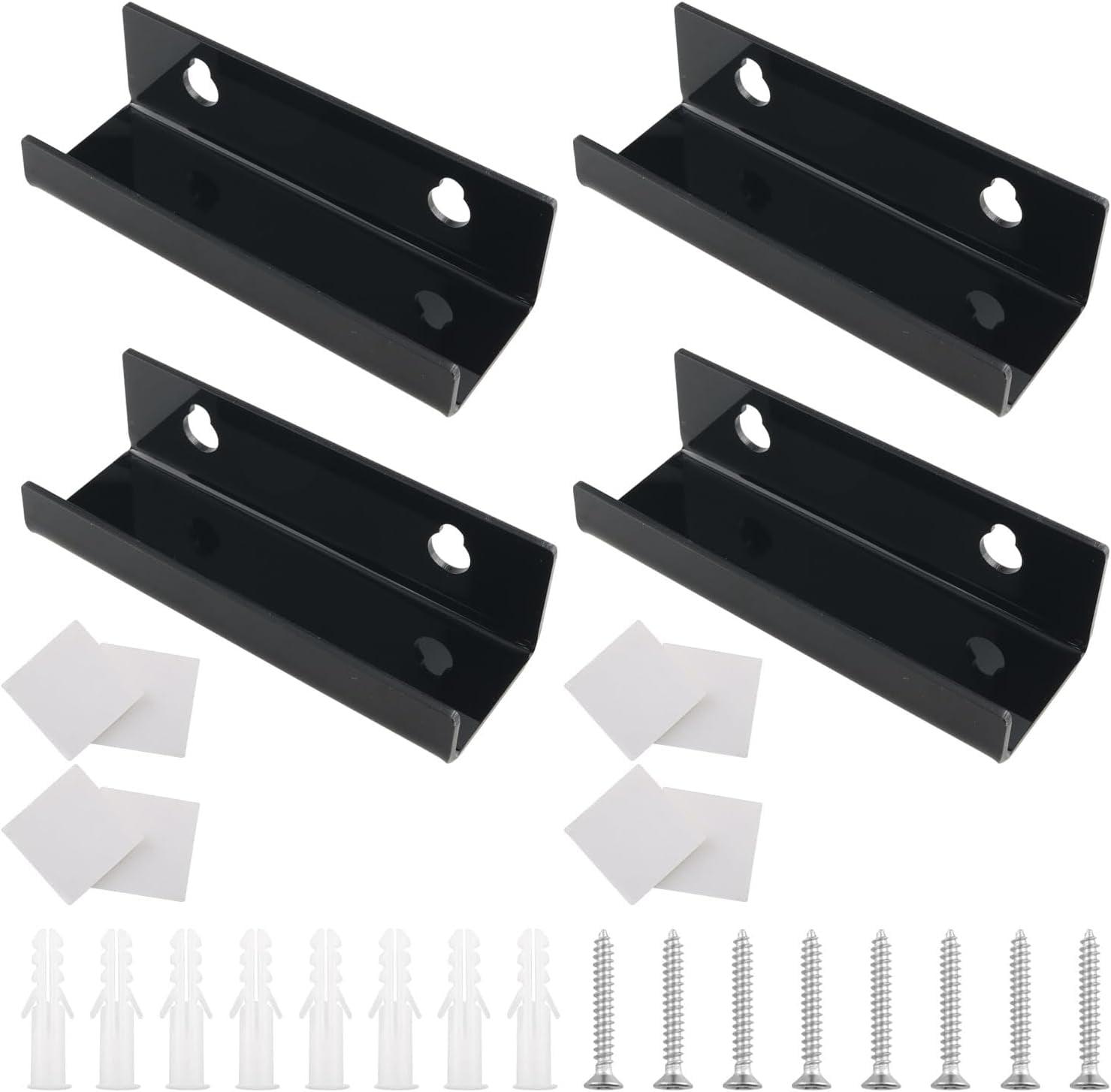 XD2-4PCS Wall-mounted Album Record Rack Acrylic CD Display Shelf Vinyl ...