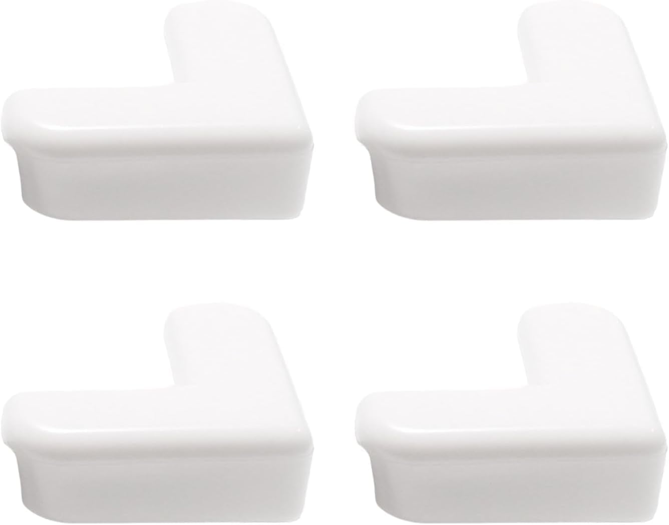 XD2-4Pcs White PVC Desk Edge Bumpers Adhesive Furniture Corner ...