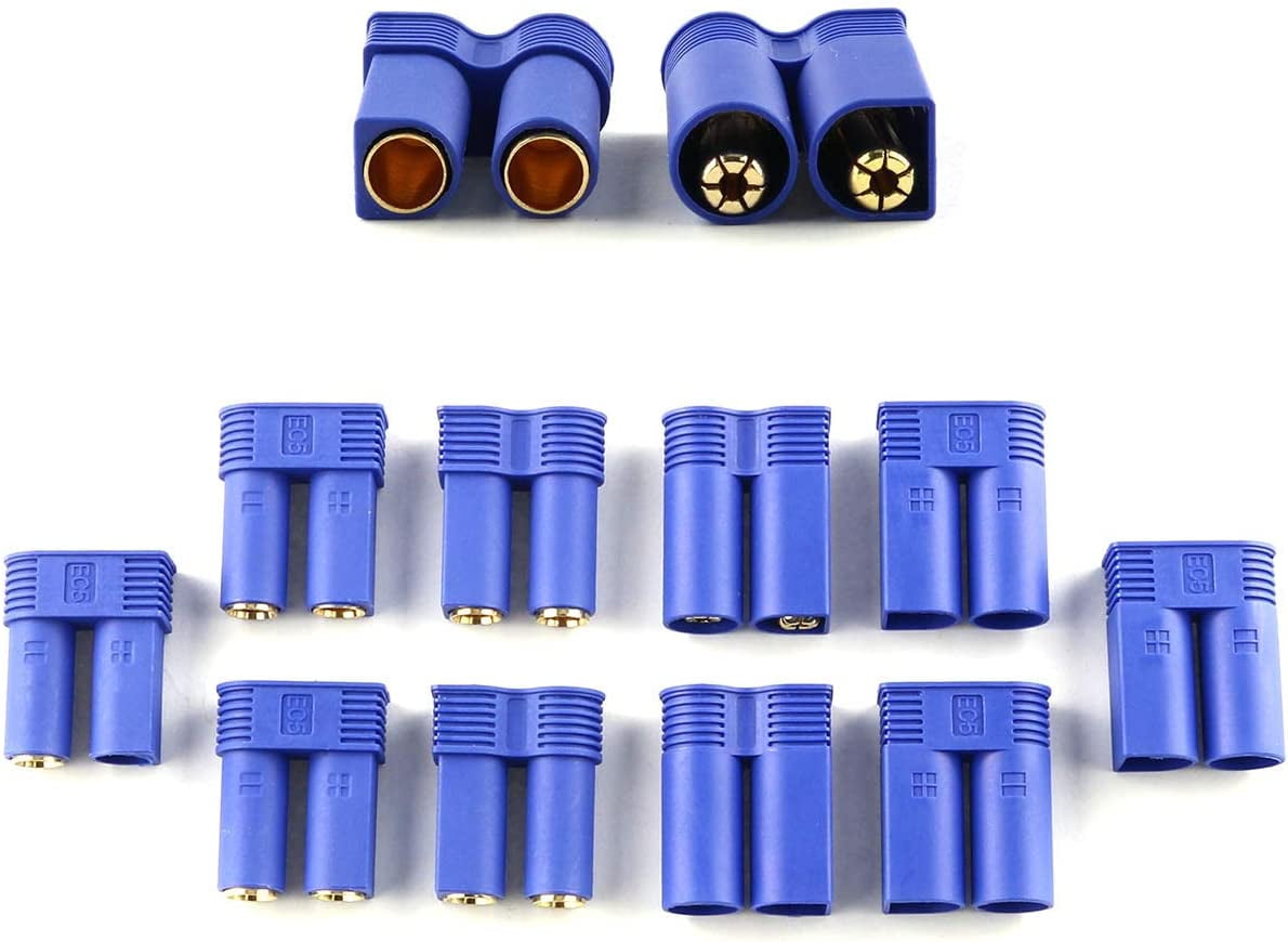 XD2-5 Pairs EC5 Battery Connector Plugs Male and Female Gold Bullet ...
