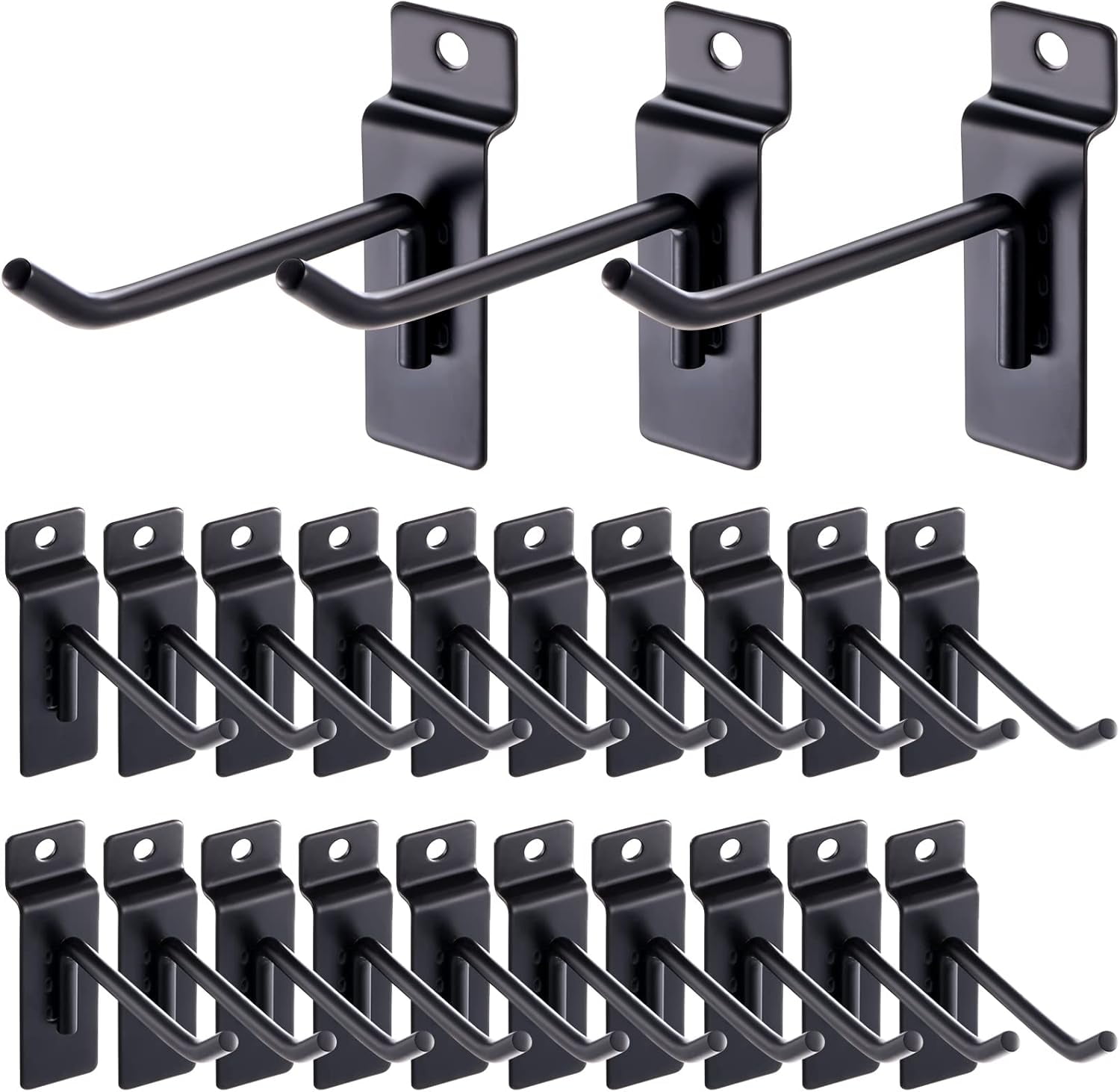 XD2-50 Pack Slatwall Hooks 4 Inch Black Stainless Steel Slatwall ...