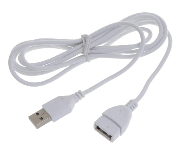 XD2-5ft White USB Extension Cables – USB 2.0 Type A Male to A Female Extension Cable for ...