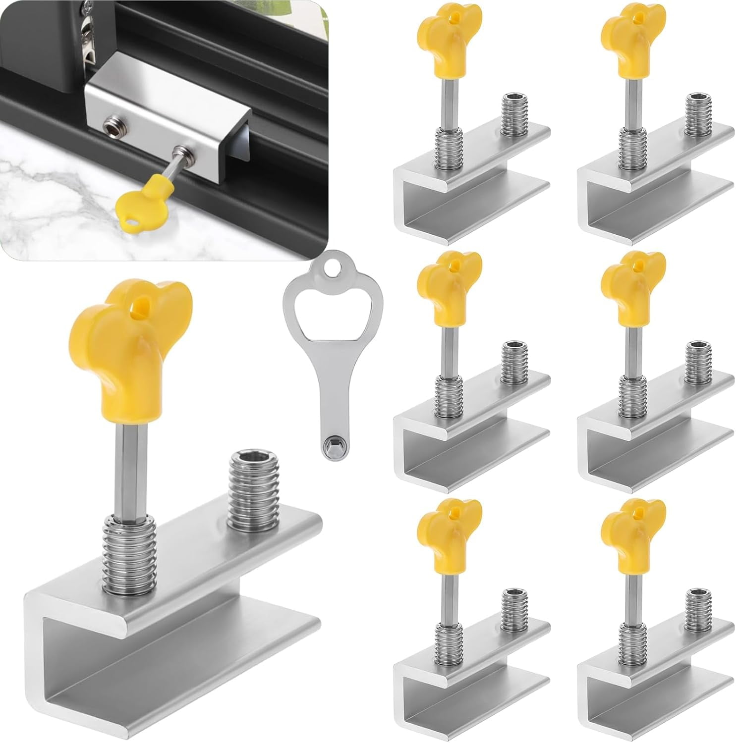 XD2-6 Sets Window Locks, Sliding Security Window Lock with Key for ...