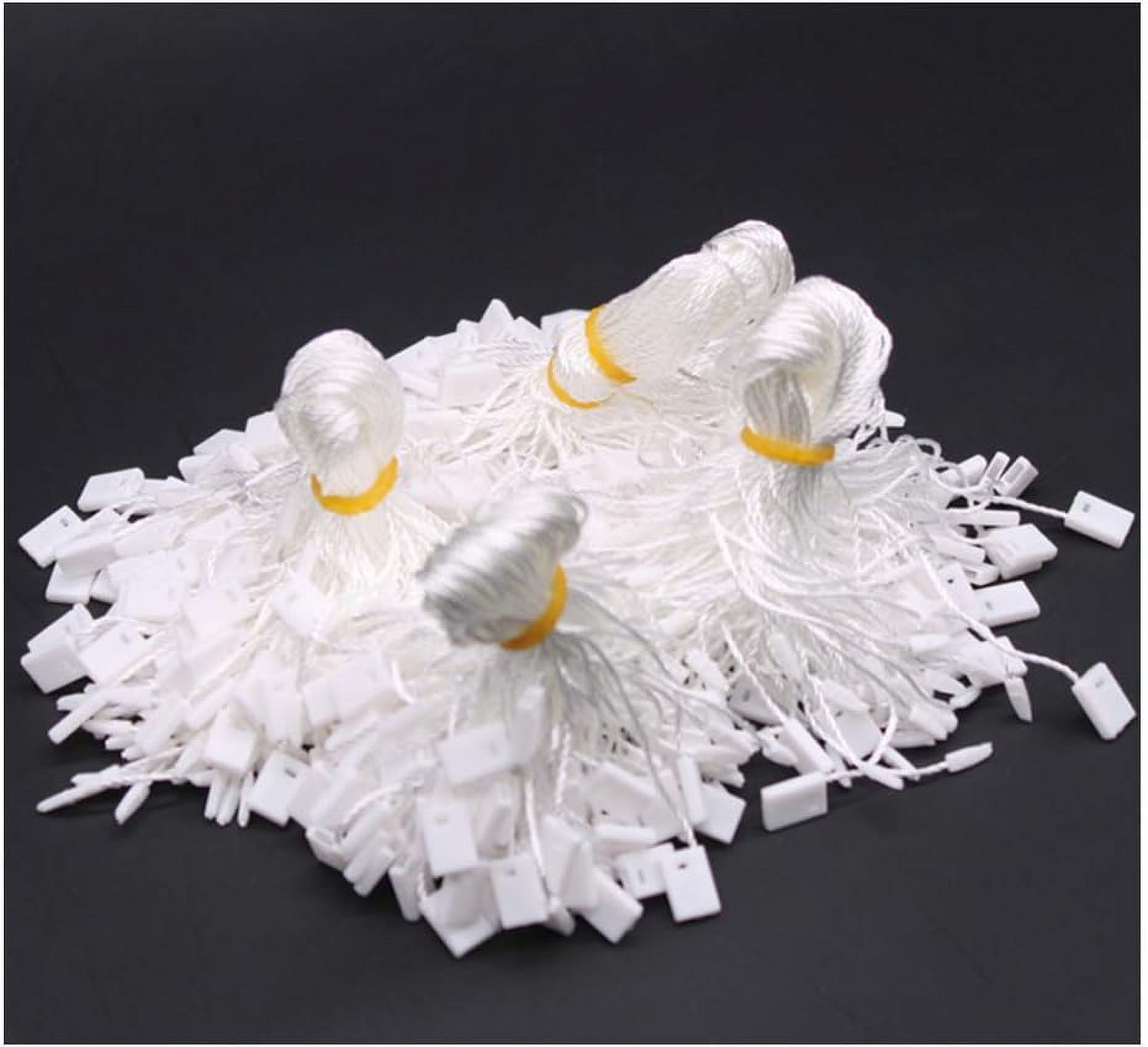 XD2-7" 1000 Pcs Hang Tag Nylon White String Snap Lock Pin Loop Fastener ...