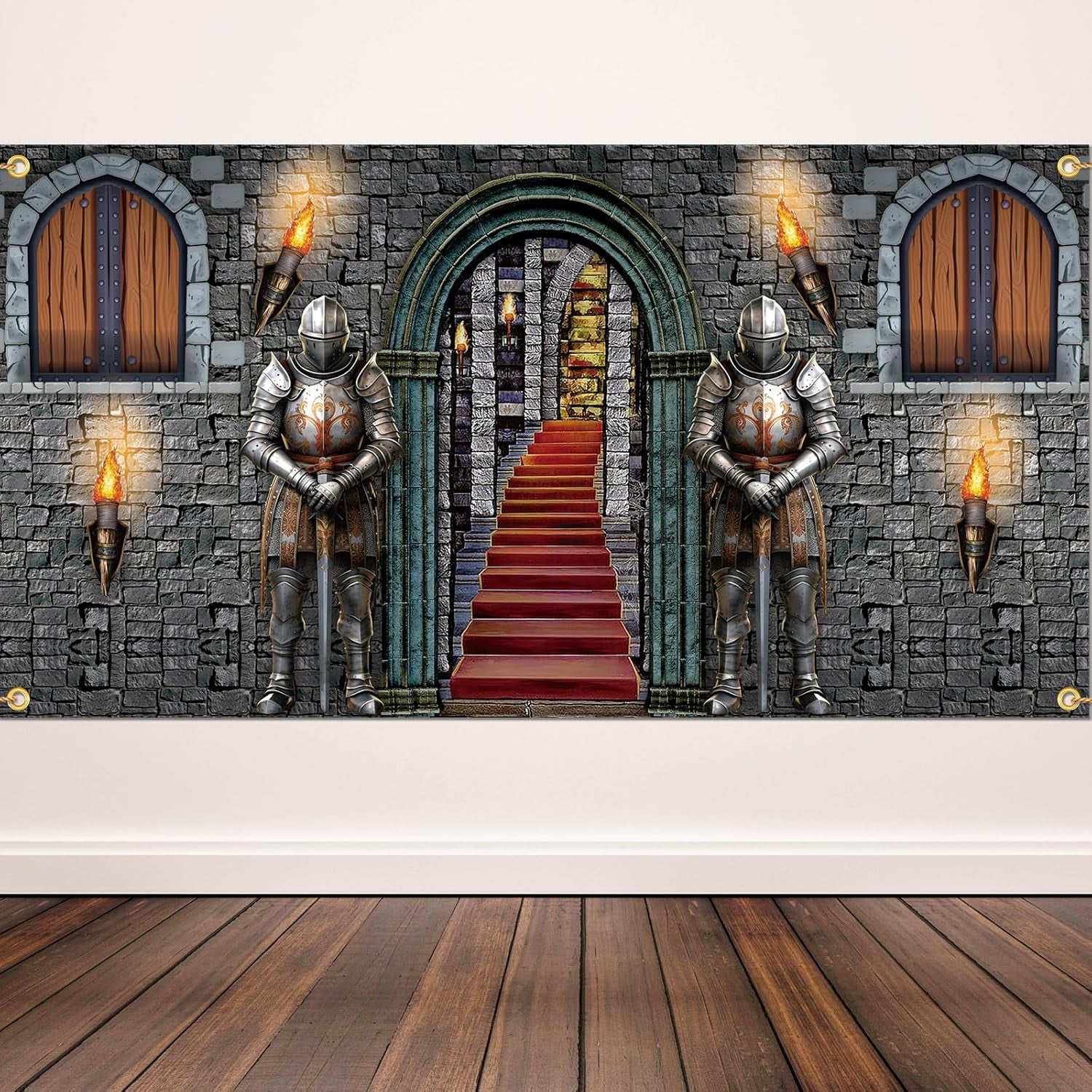 XD2-7 x 13 ft Medieval Party Decorations Castle Backdrop Banner ...