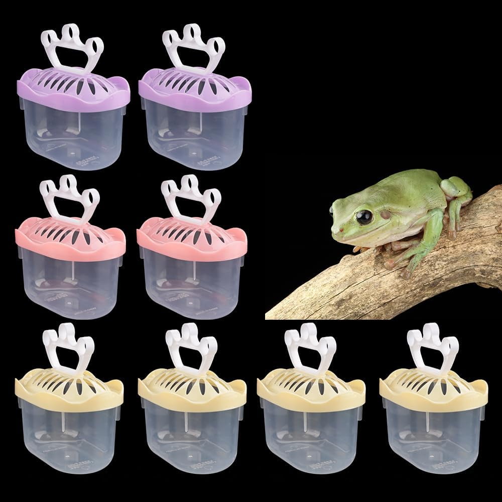 XD2-8 Pack Small Plastic Reptile Carrier Turtle Enclosure Fog Breeding ...