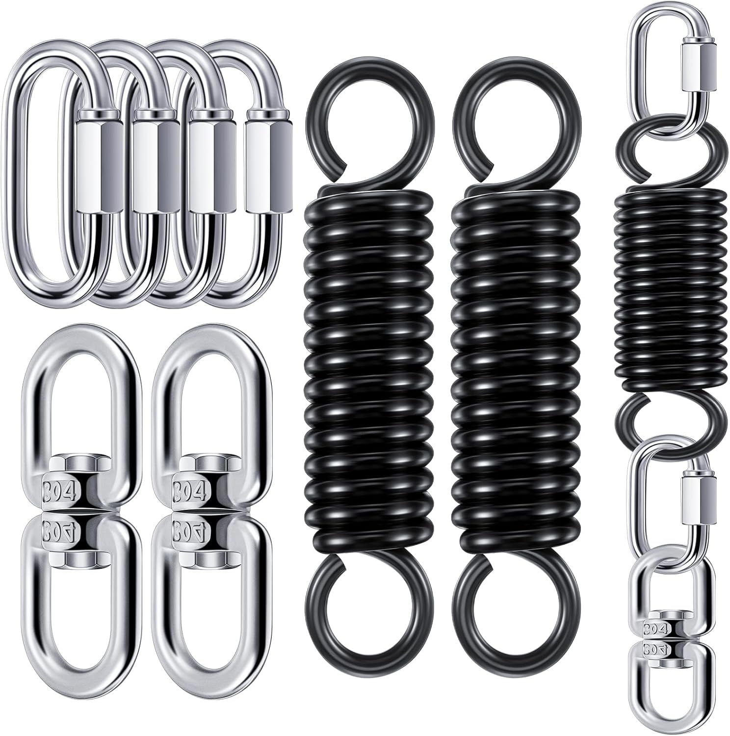 XD2-8 Pcs Punching Bag Hanger Kit Heavy Bag Spring M8 Double Eye Swivel ...
