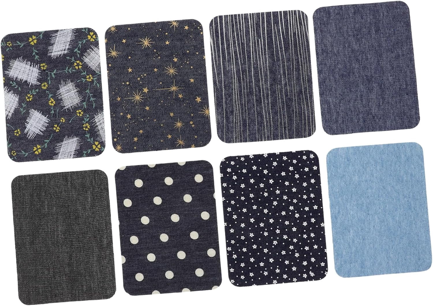 XD2-8pcs Denim Patch Applique for Clothes Embroidery Applique Iron on ...
