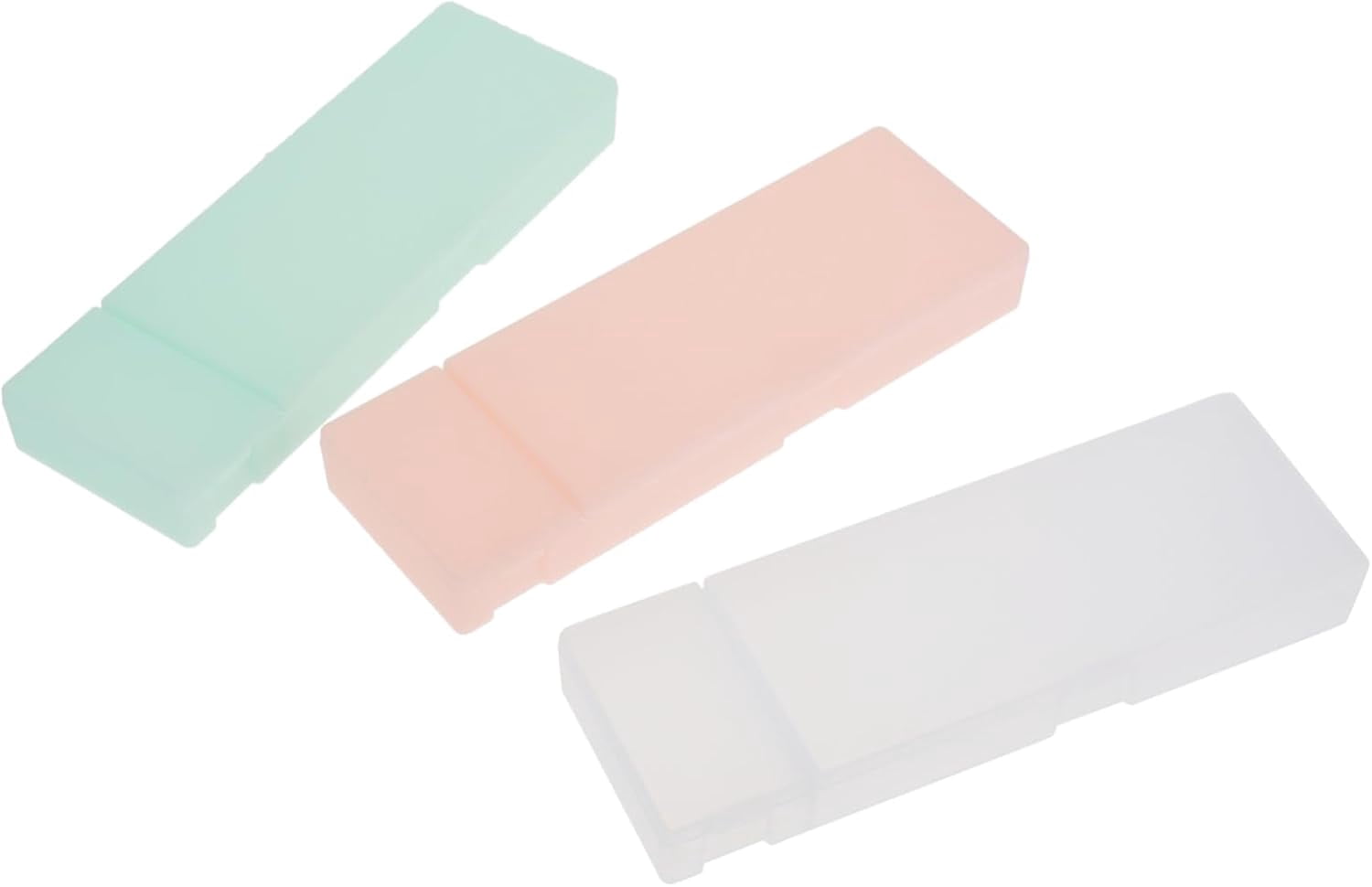 XD2-Assorted Color Pen Storage Boxes Semi Transparent Containers for ...