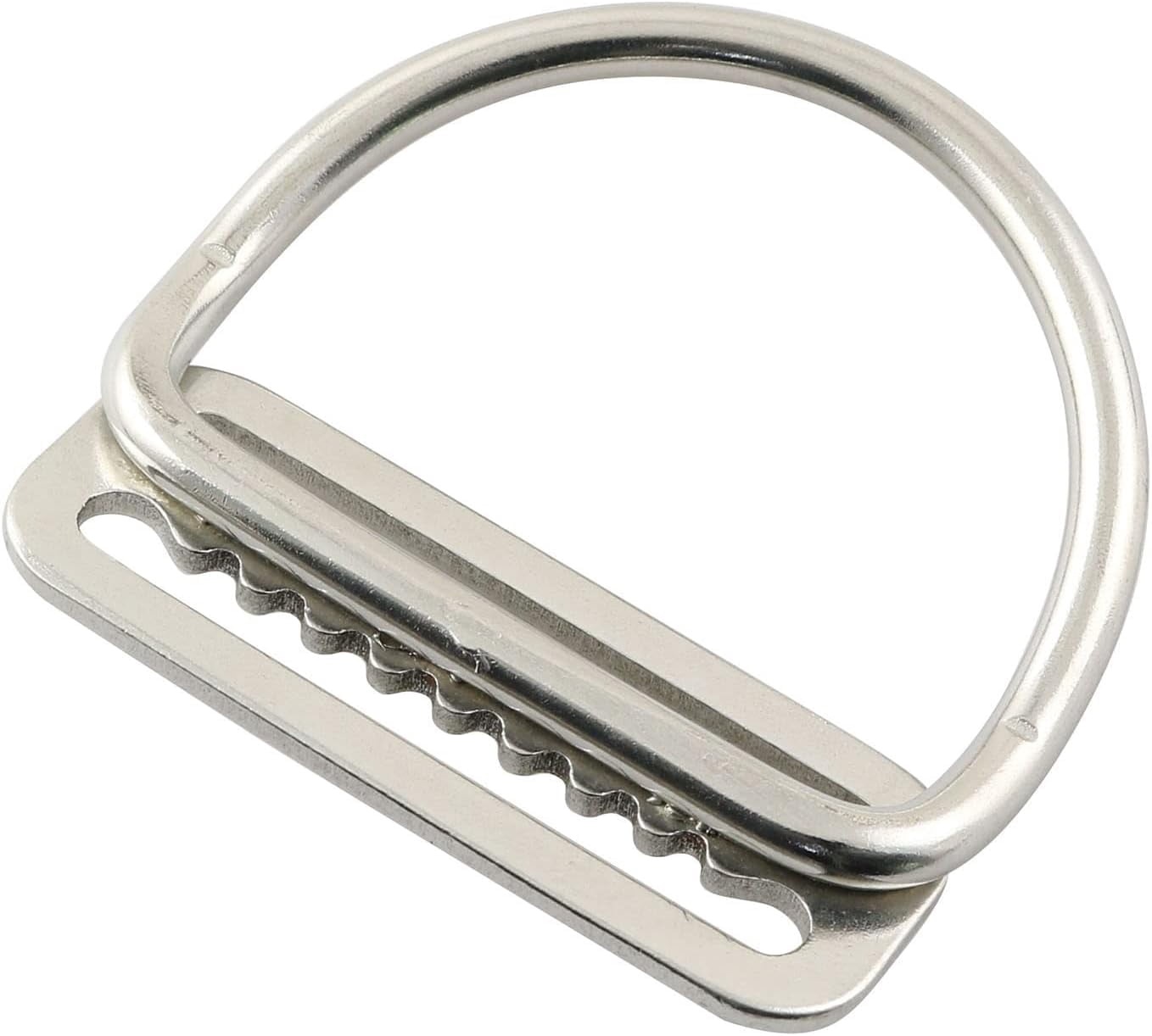 XD2-Bend D-Ring Welded Serrated Buckle 61x23x5mm 316 Stainless Steel D ...
