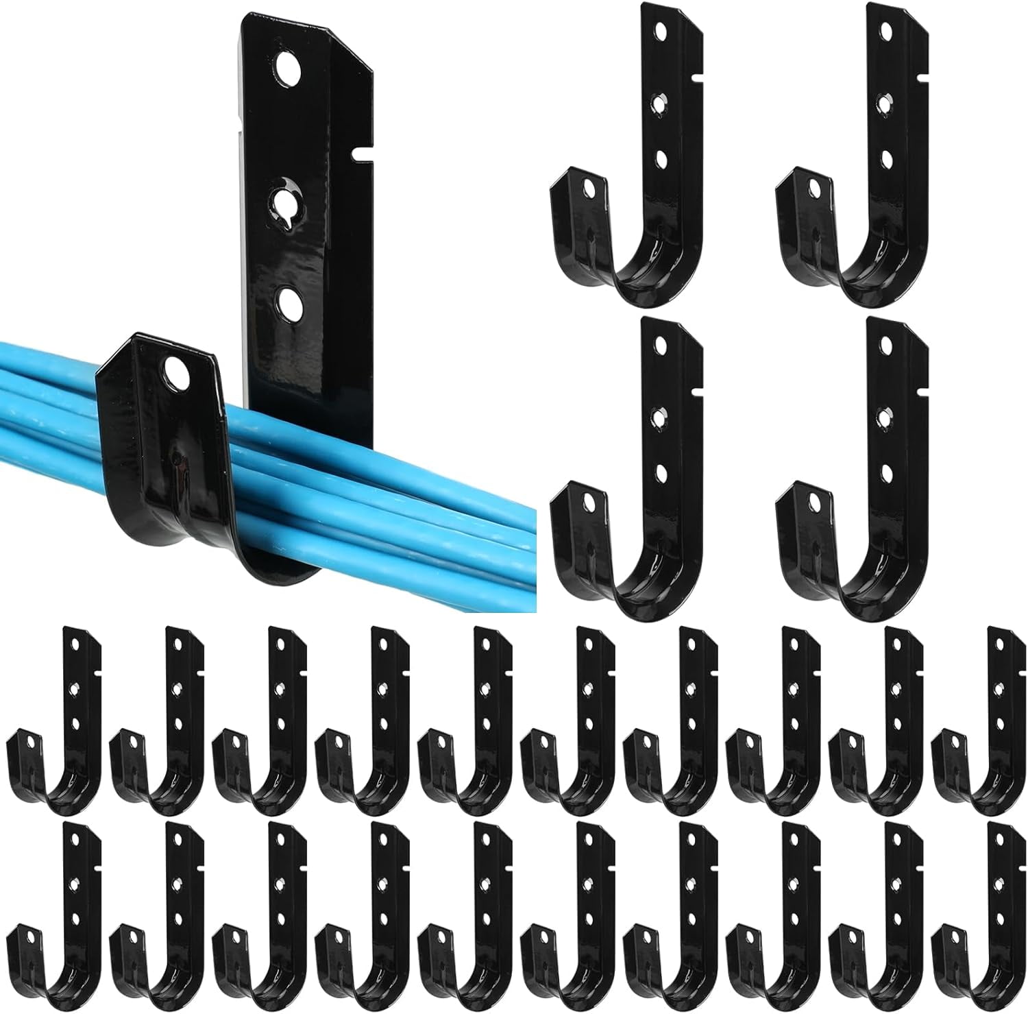 XD2-Black Cable Support J Hook J Hooks for Hanging Heavy Duty Metal J ...
