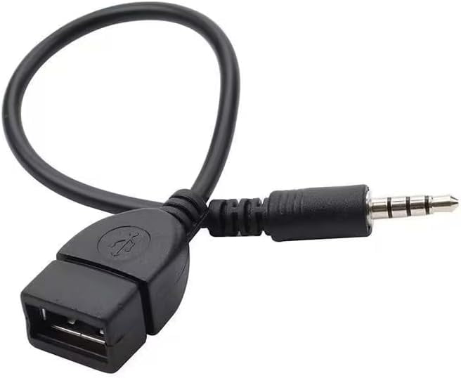 XD2-Black USB to AUX Adapter Cable,3.5mm Male AUX Plug to USB 2.0 ...