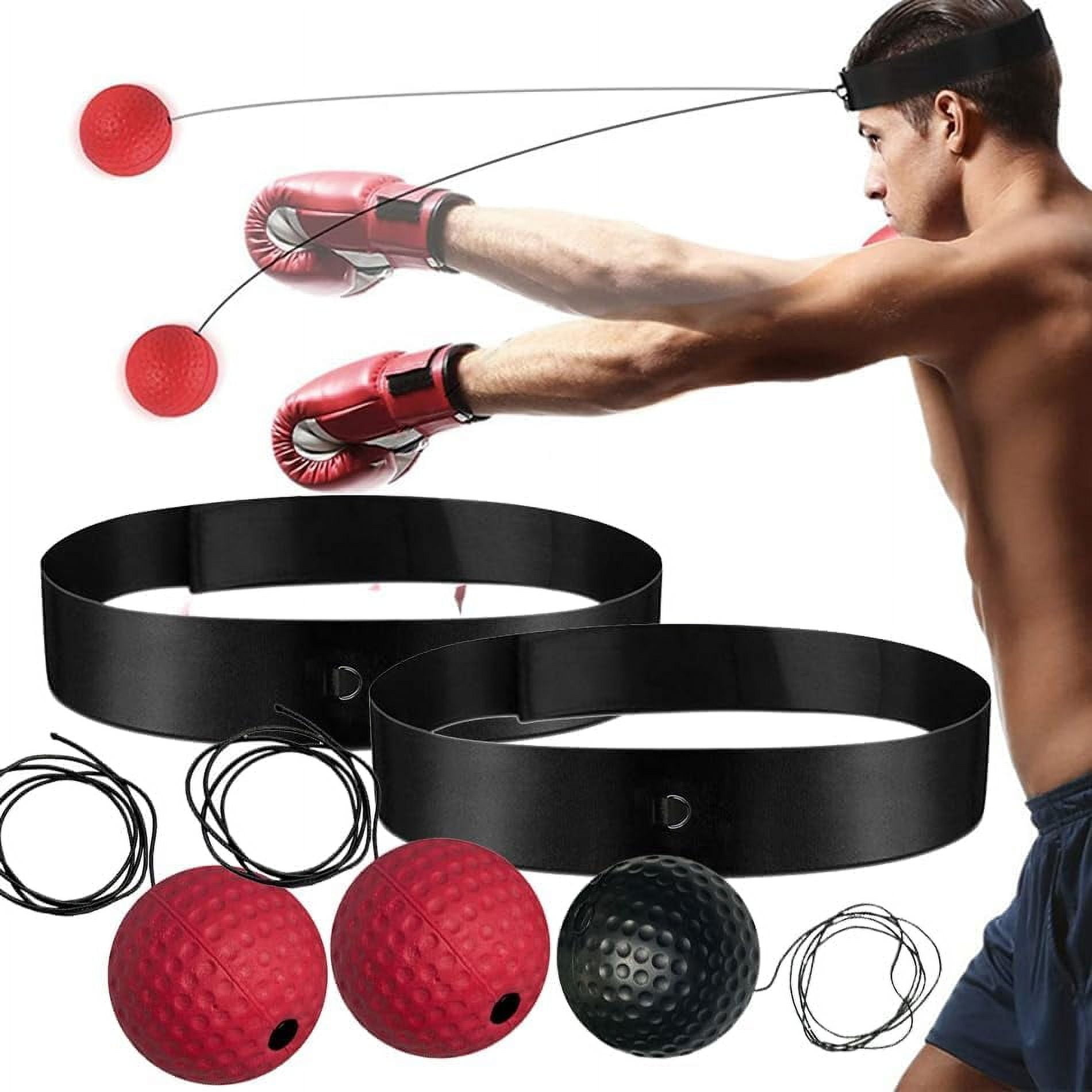 XD2-Boxing Reflex Ball Set of 5 Boxing Training Balls with Headband for ...