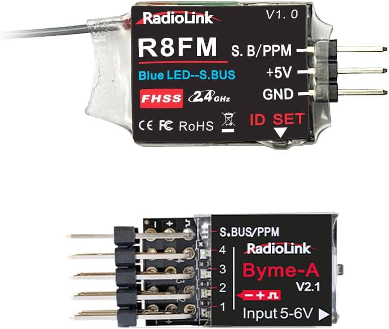 XD2-Byme-A and R8FM Micro Receiver RC Flight Controller Airplane ...