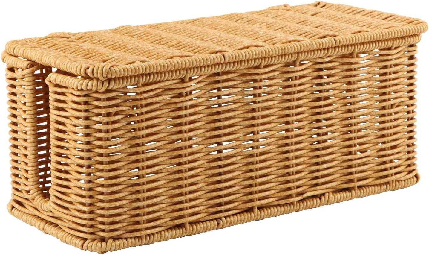 XD2-Handmade Cable Management Box,Rattan Cable Organizer with Lid,Cord ...