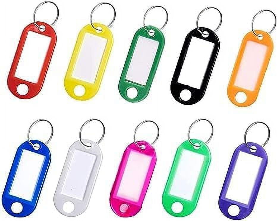 XD2-Key Tags, Pack of 10 Key Tags with Labels Key Fobs Id Plastic Key ...