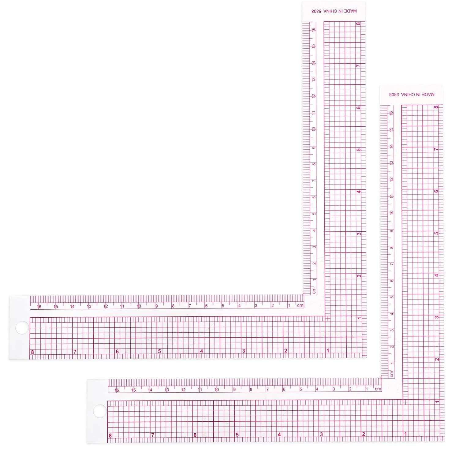 XD2-L-Square Rule Clear Sewing Ruler, Plastic Measure Tailor Ruler 90 ...