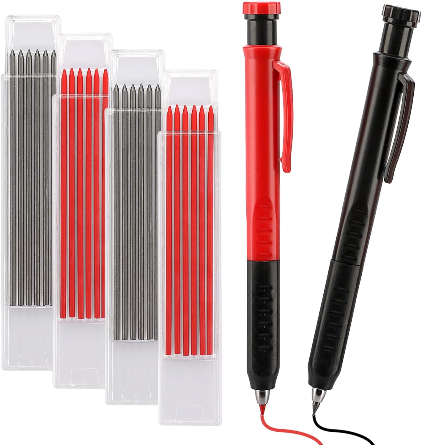 XD2-Mechanical Carpenter Pencil Set - 3 Carpenter Pencils with 36PCS 2 ...
