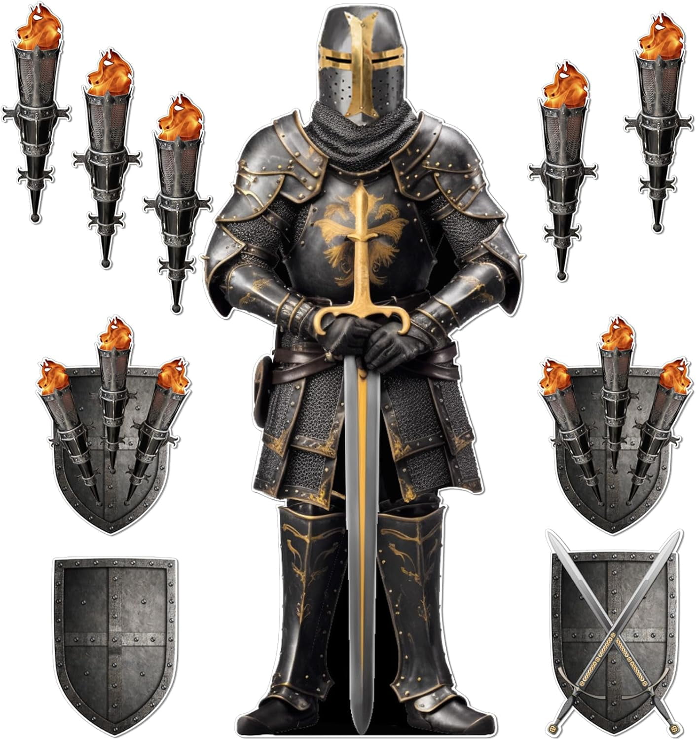 XD2-Medieval Party Decorations Castle Decorations Jointed Suit of Armor ...