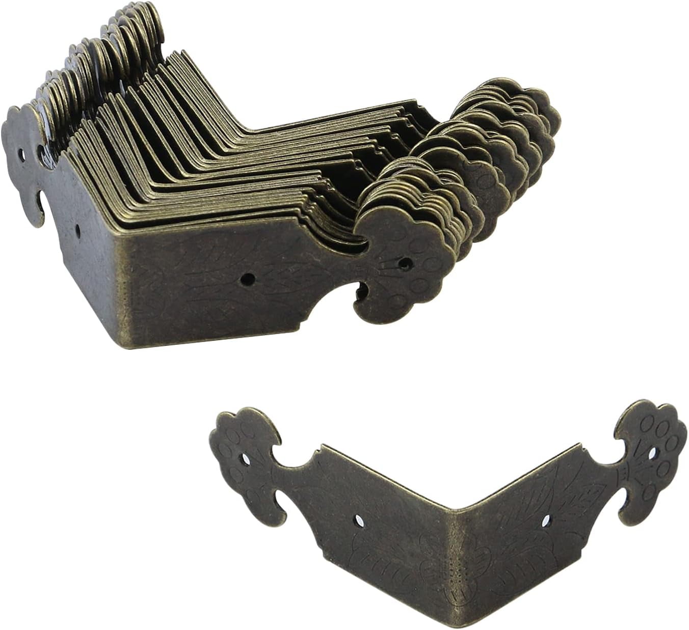 XD2-Metal Corner Brackets Furniture Corner Protector Decorative Bronze ...