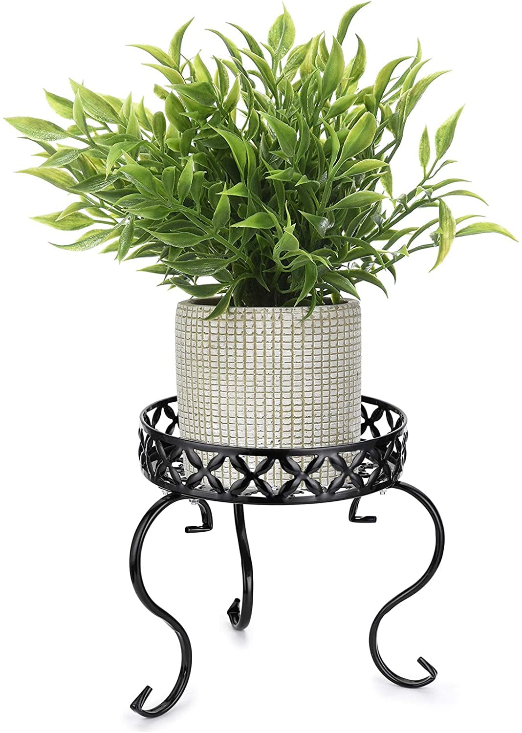 XD2-Metal Round Plant Stand Rustproof Iron Flower Pot Holder, Modern ...