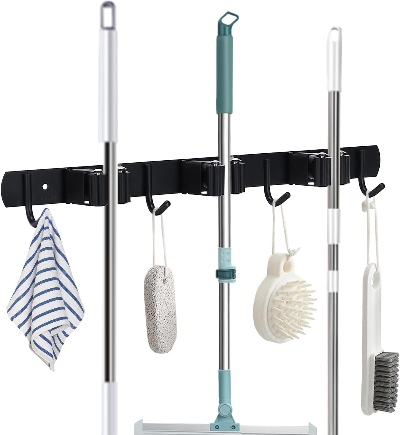 XD2-Mop and Broom Holder Wall Mount Stainless Steel Broom Hanger Wall ...