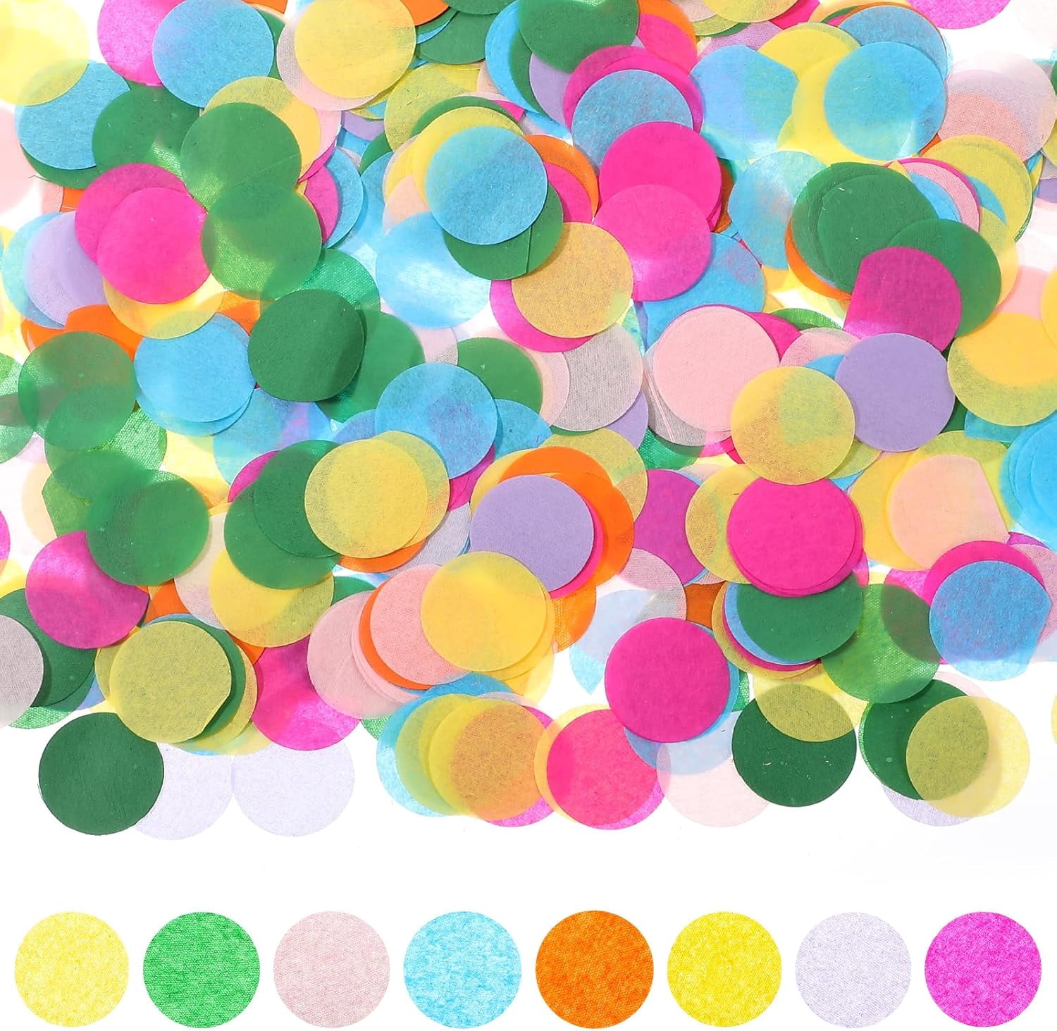 XD2-Pack of 5000 Confetti Round, 1 Inch Paper Confetti Multicoloured ...