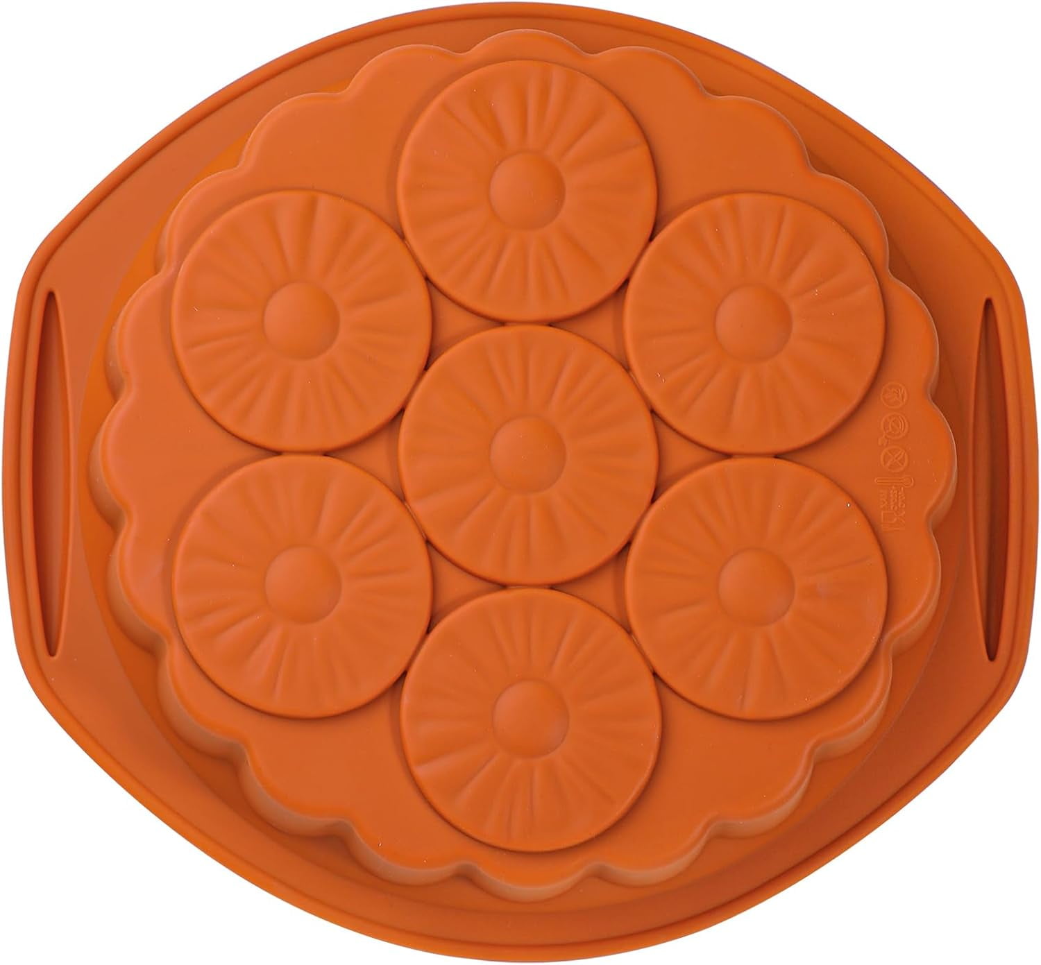 XD2-Pineapple Upside Down Cake Pan, 8 Cup Silicone Round Cake Mold for ...