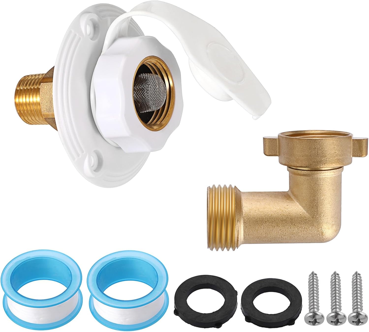 XD2-RV City Water Inlet with Check Valve Brass RV Water Inlet ...