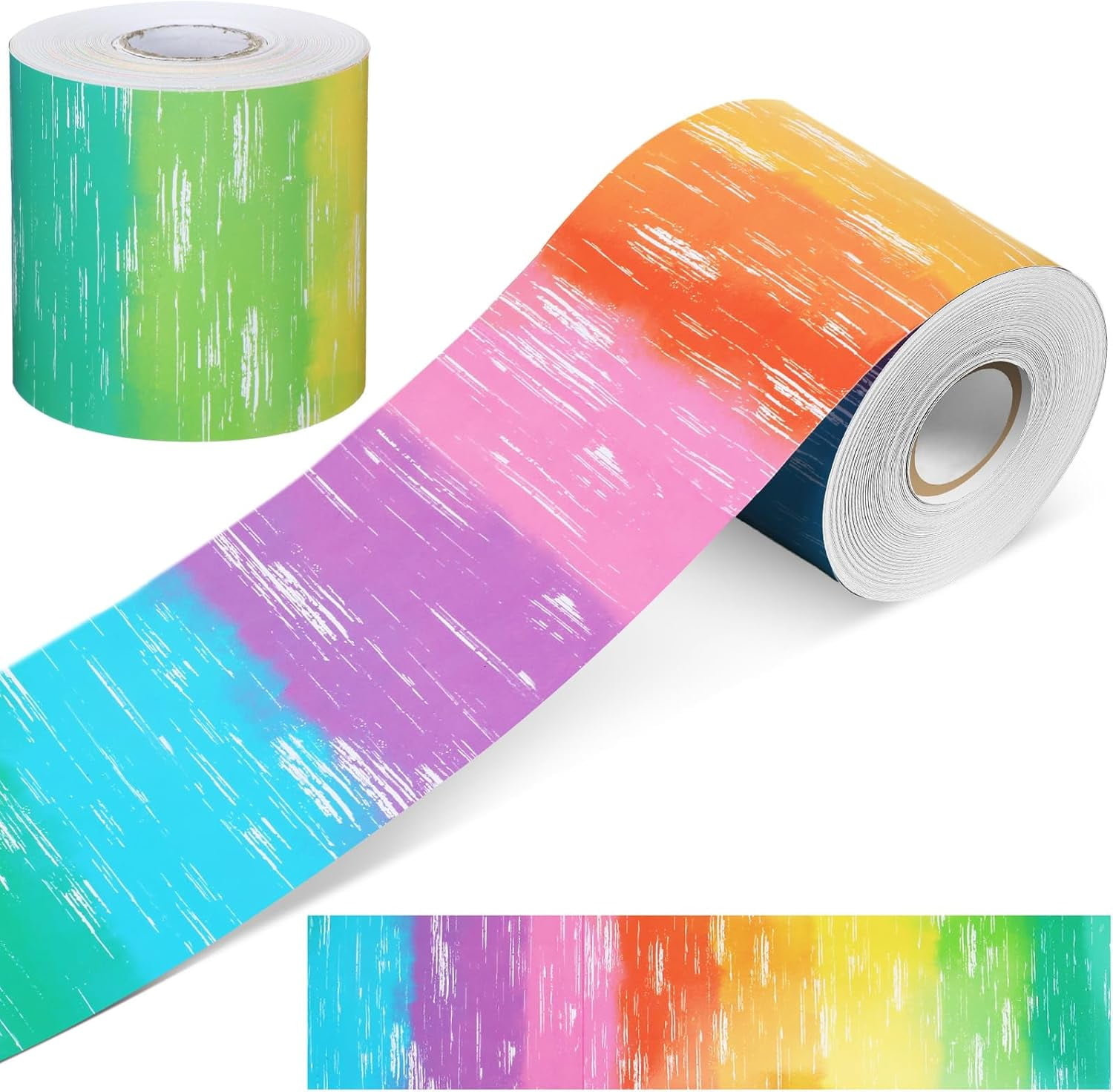 XD2-Rainbow Bulletin Board Border 65.6 Feet Classroom Poster Chalkboard ...