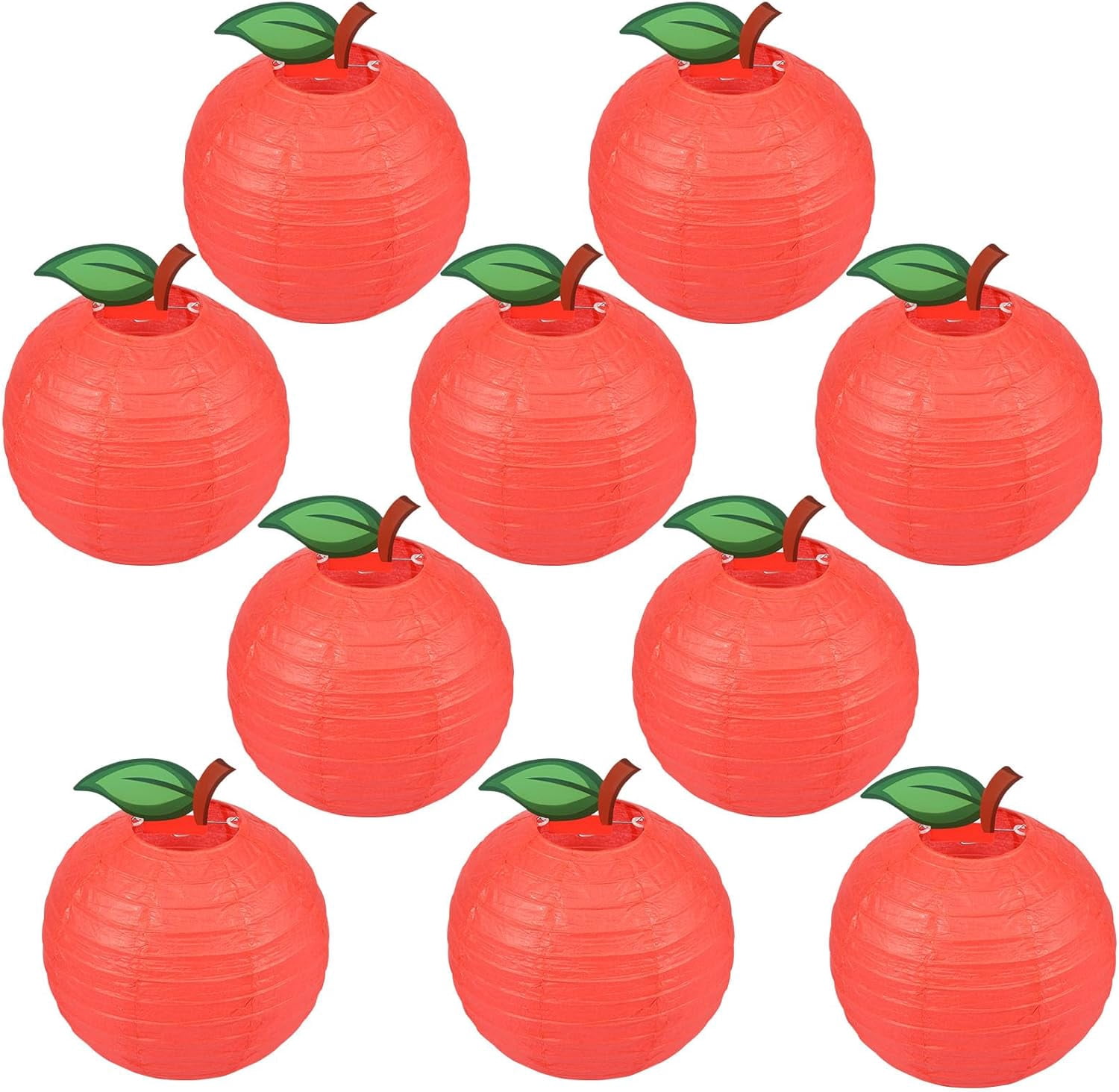 XD2-Red Apples Classroom Decorations, Lightweight Paper Lanterns Fruits ...